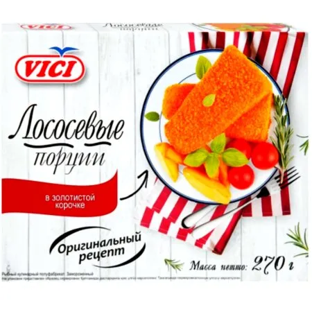 Лососёвые порции в золотистой корочке VICI 270 г. в Москве по низкой цене с доставкой